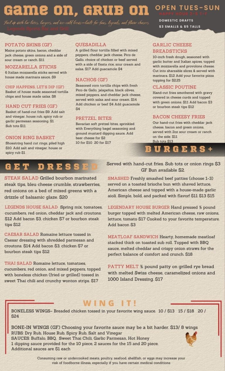 Home Run Flavors: From Scratch to Plate, only at Legends - Legends ...